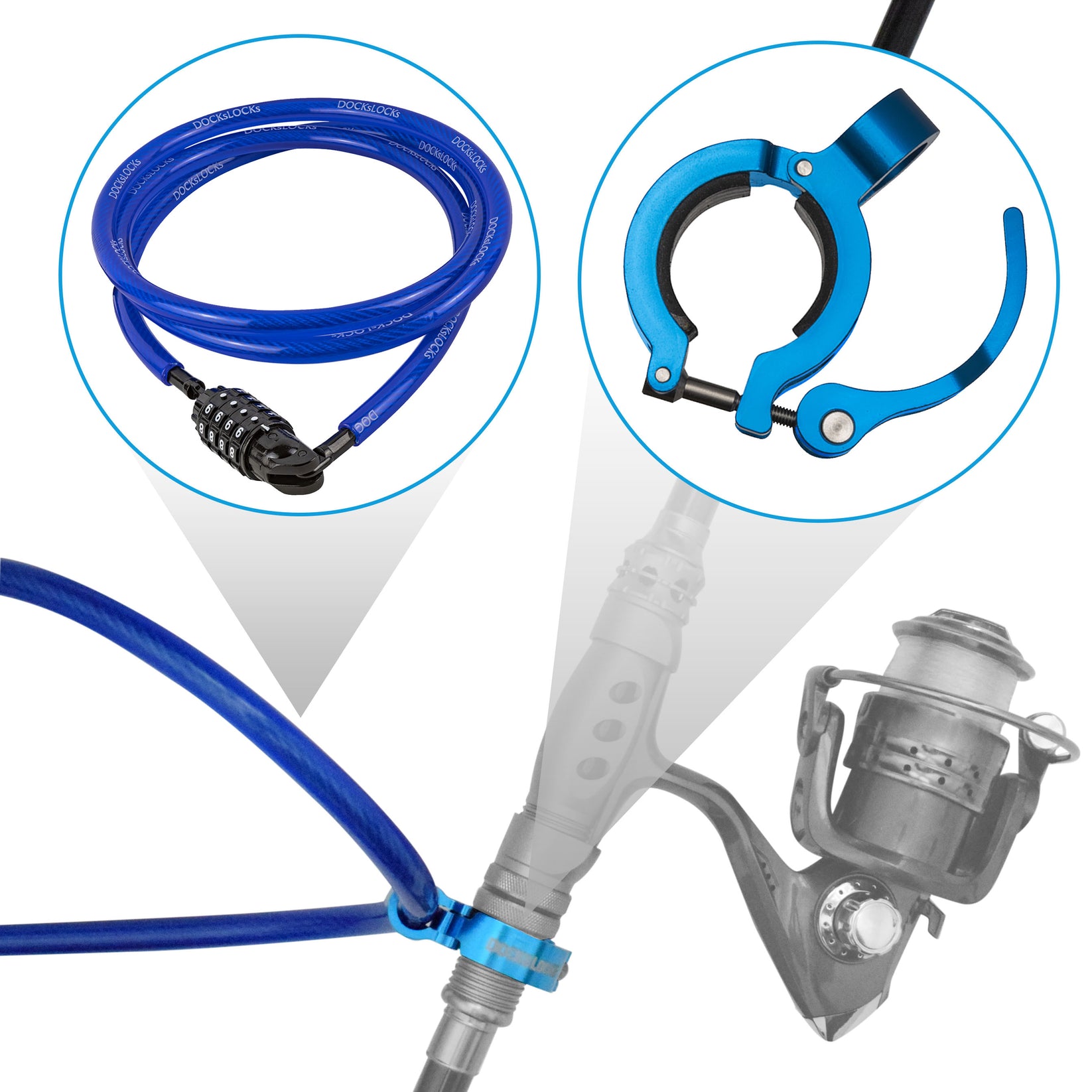 DocksLocks Rod & Reel Lock – Salt Strong